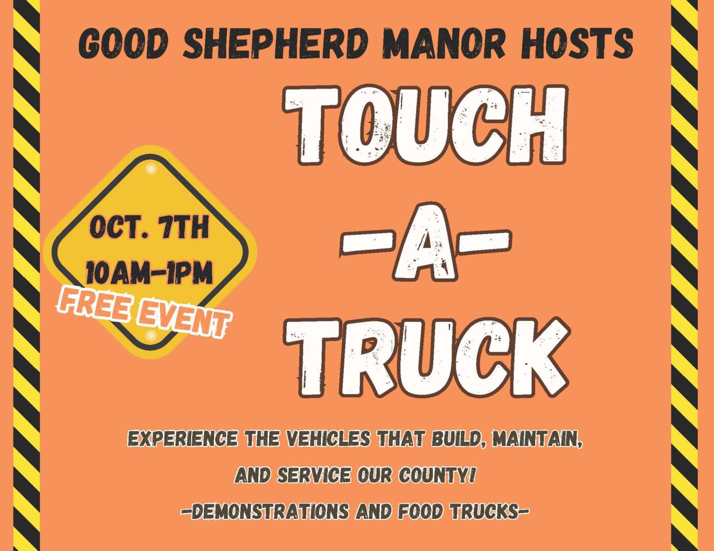Good Shepherd Manor's 1st Annual Touch A Truck event! FREE for the ...